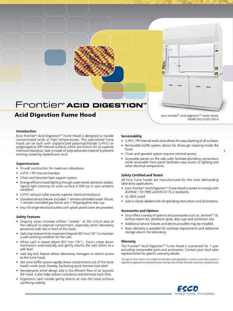Esco Frontier Acid Digestion | PDF