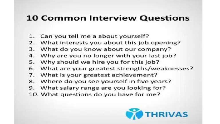 Common Interview Questions | PDF
