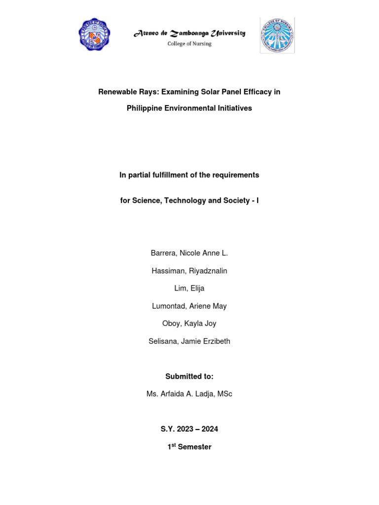 SCITEC Introduction Draft With RRL | PDF | Photovoltaics | Climate Change