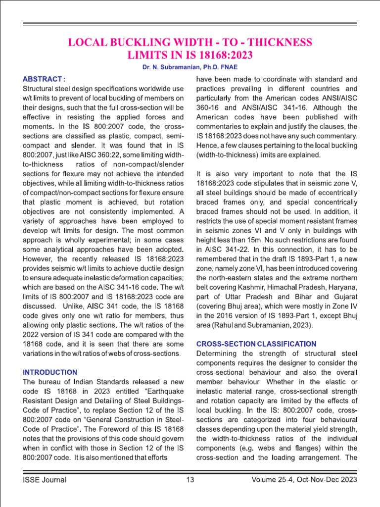 My Paper On IS 18168 2023 Code 1706152034 | PDF