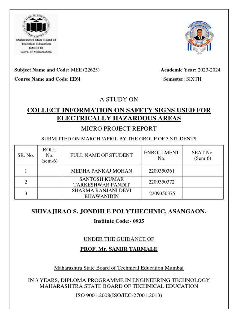 Mee Report (22625) | PDF | Electric Arc | Electricity