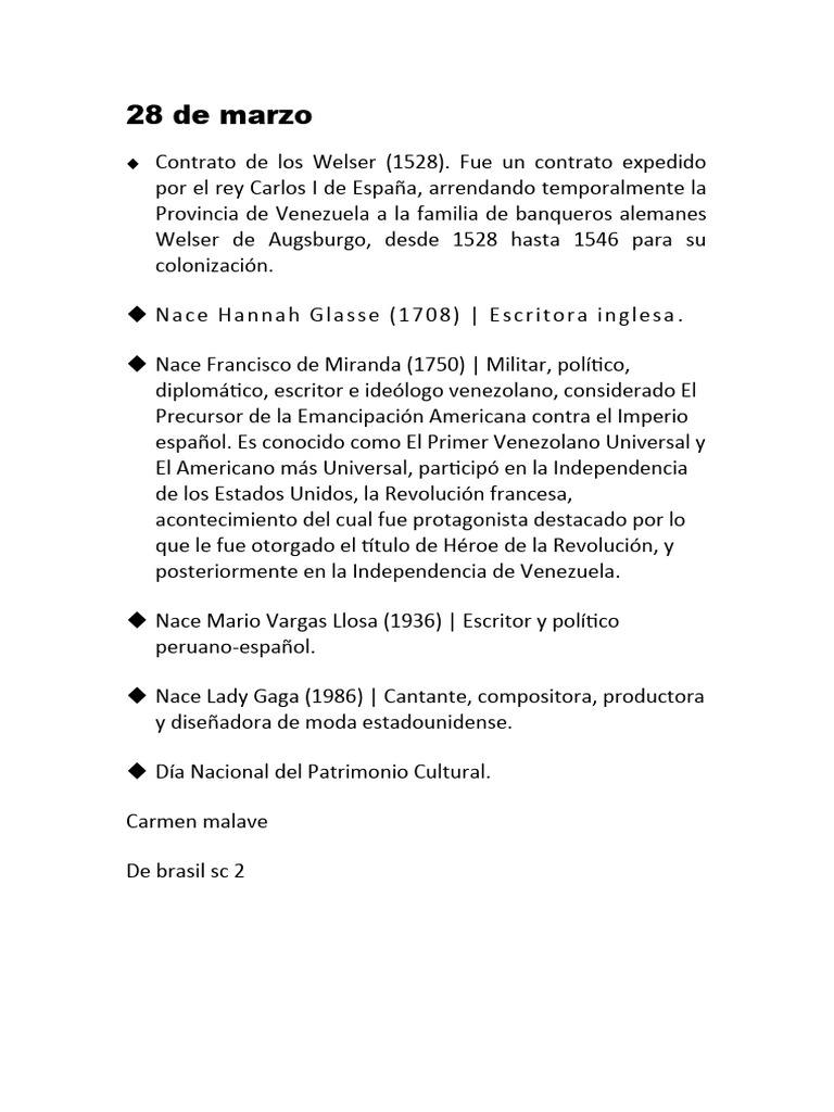 28 de Marzo | PDF