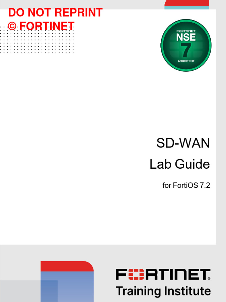 Fortinet SD Wan Lab Guide For Fortios 72 | PDF | Virtual Private Network | Graphical User Interfaces