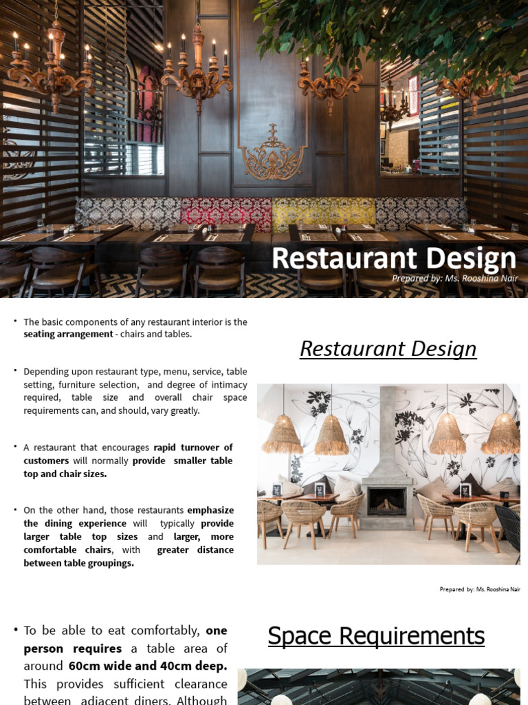 Week 21 - Presentation 21 - Restaurant Design | PDF | Restaurants | Pantry