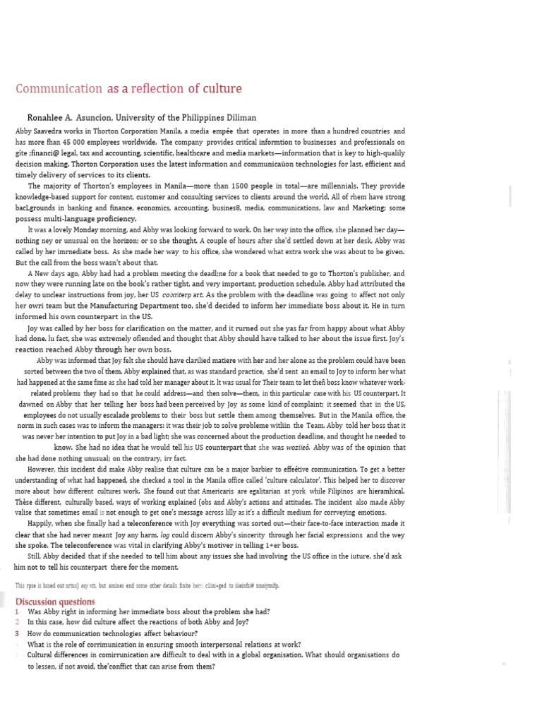 Communication Case Study-1 | Download Free PDF | Social Psychology | Communication