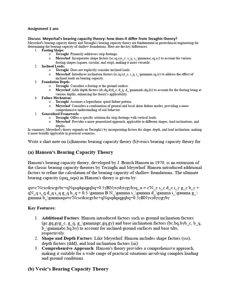 Assignment 1 Ans | PDF | Applied And Interdisciplinary Physics | Civil Engineering