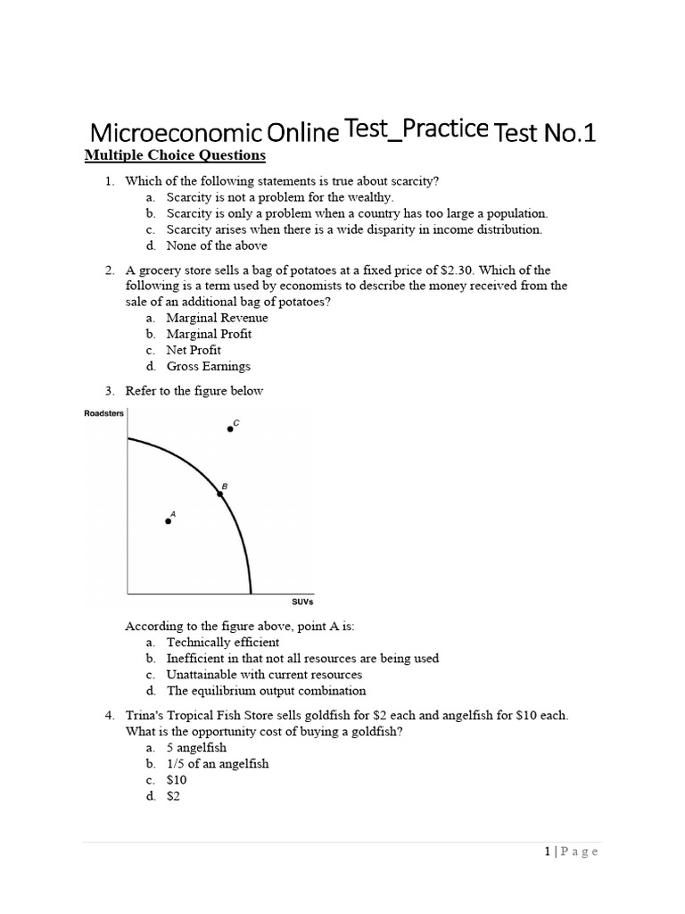 Economics Multiple Choice Questions | PDF | Demand | Economic Equilibrium