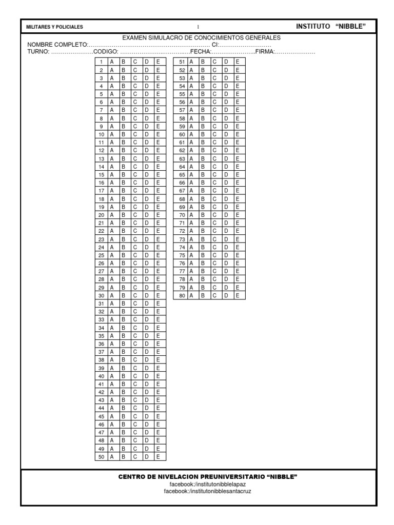 Primer Examen Simulacro de Conocimientos Generales 28-04-2021 SR | PDF ...