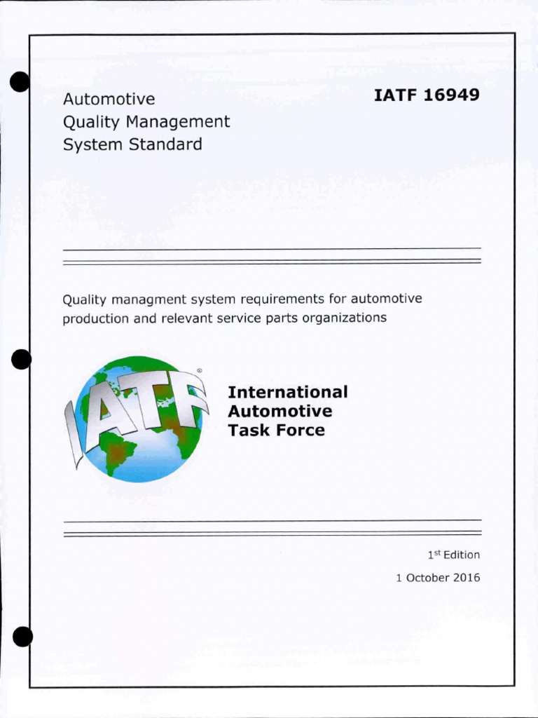 IATF 16949 - Standard | PDF | Quality Management System | Business Process