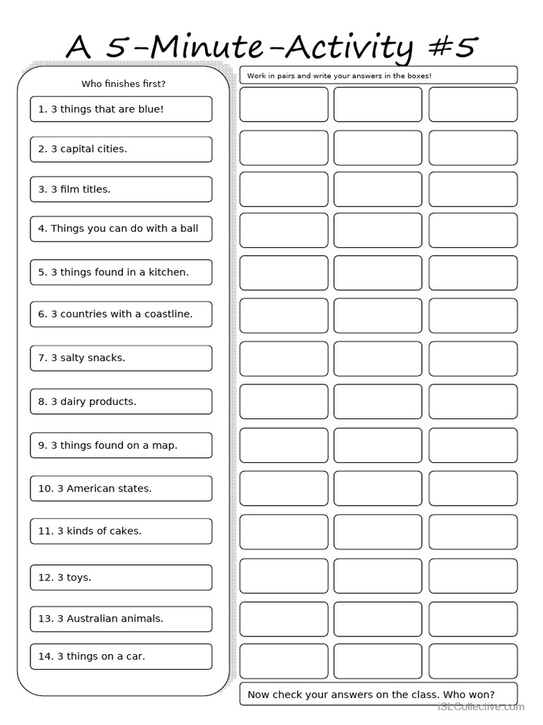 A 5 Minute Activity 05 - Done | PDF