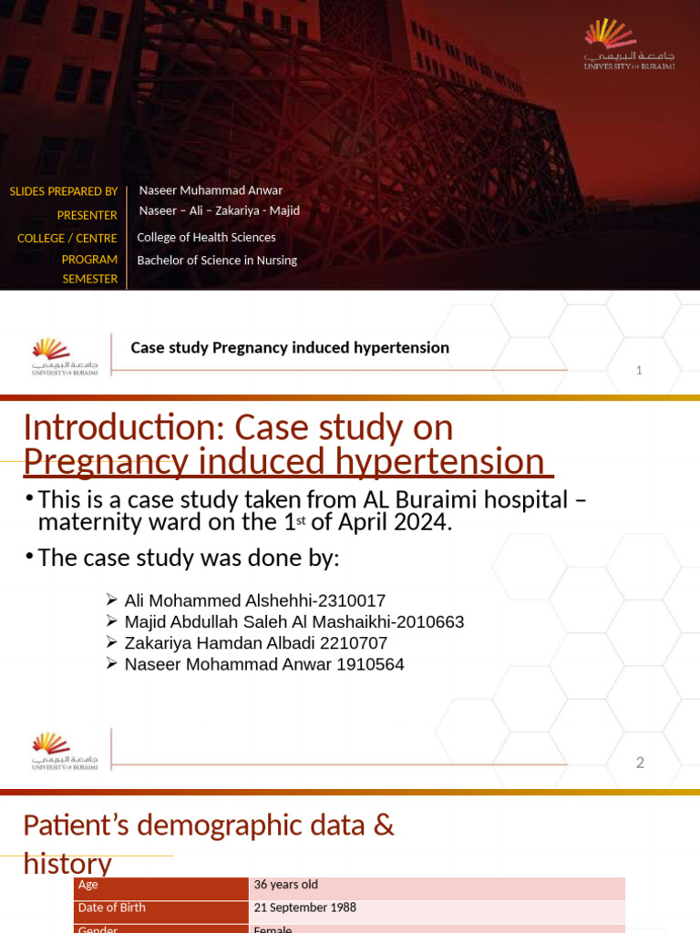 Case Study N | PDF | Hypertension | Edema