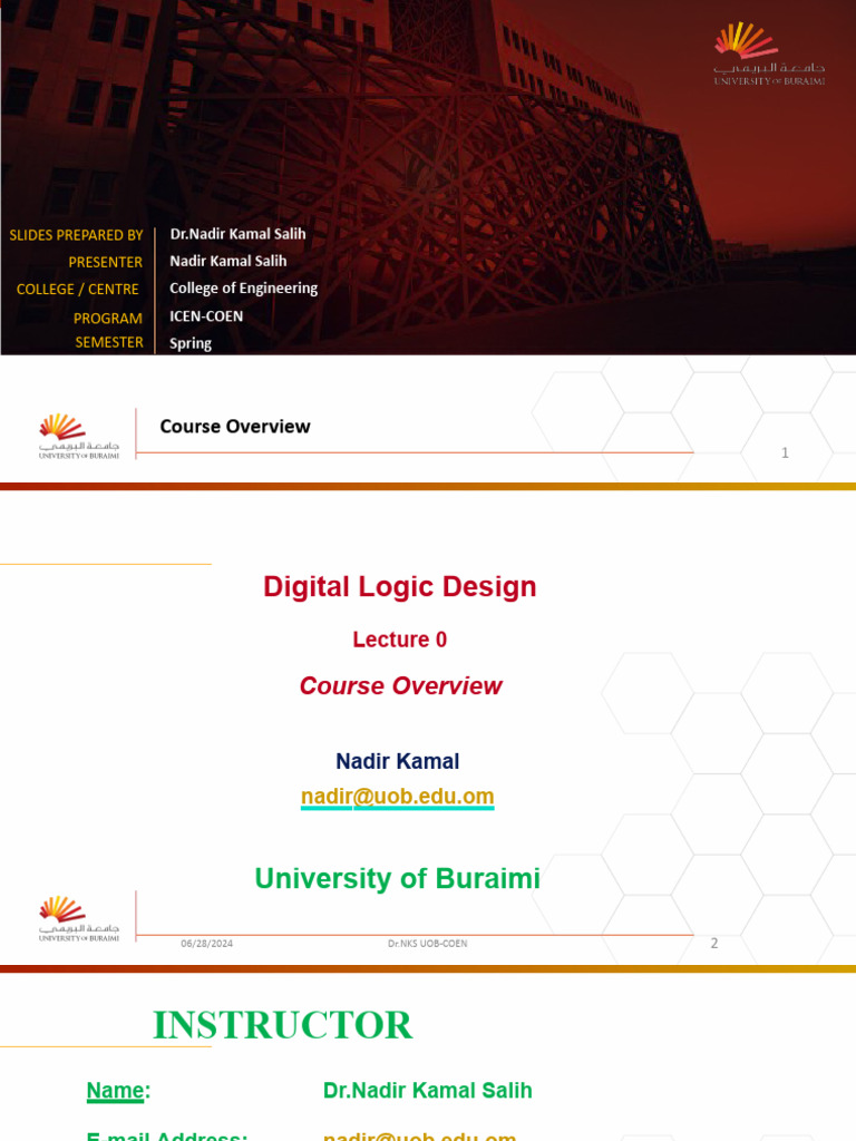 ECEN 203 Lec0 Course Overview | PDF | Digital Electronics | Computer Engineering
