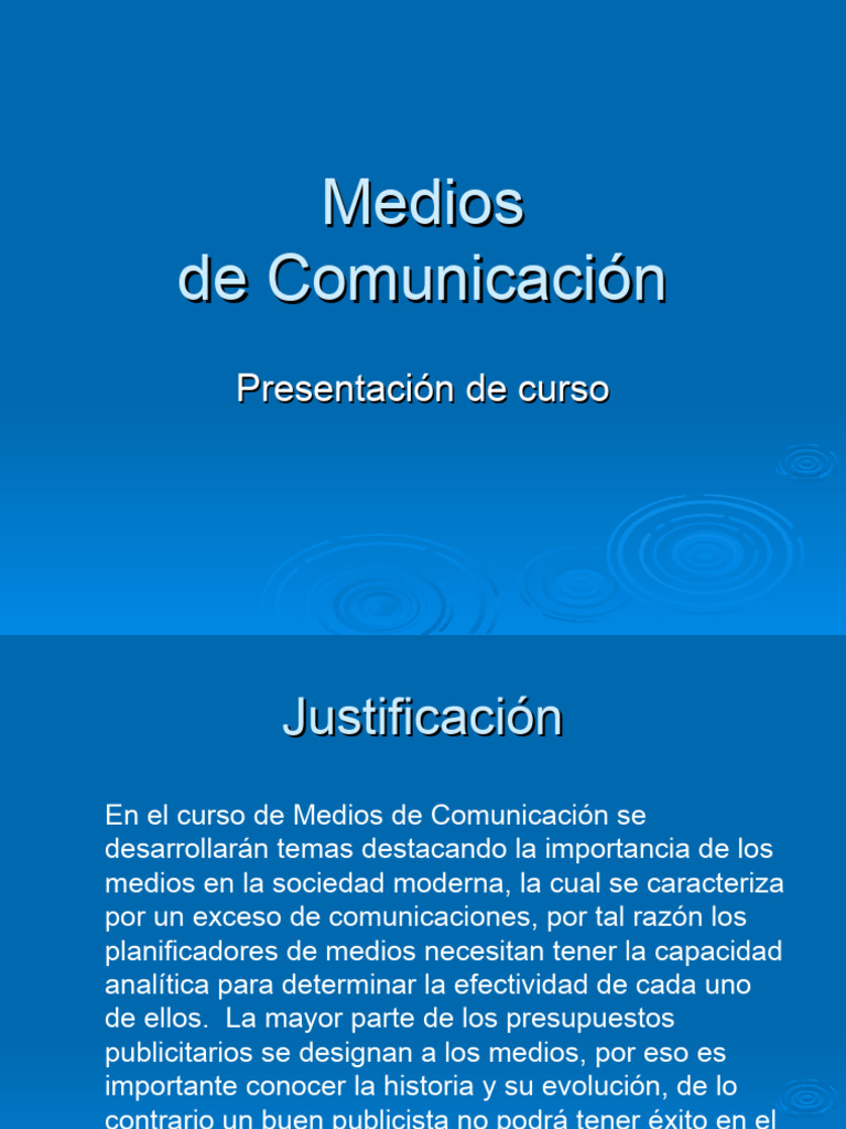Clase 1 Medios de Comunicación | PDF | Publicidad | Comunicación