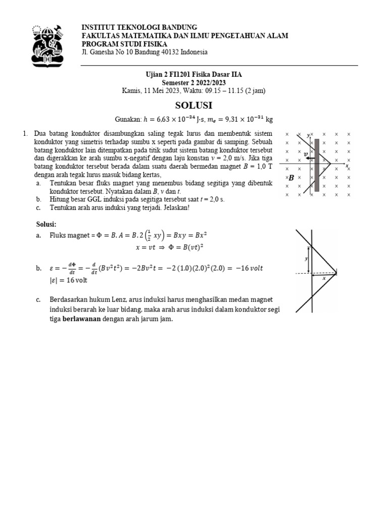 FI1201 - UAS 2022-2023 - Soal Dan Solusi | PDF | Metode & Bahan Ajar | Sains & Matematika