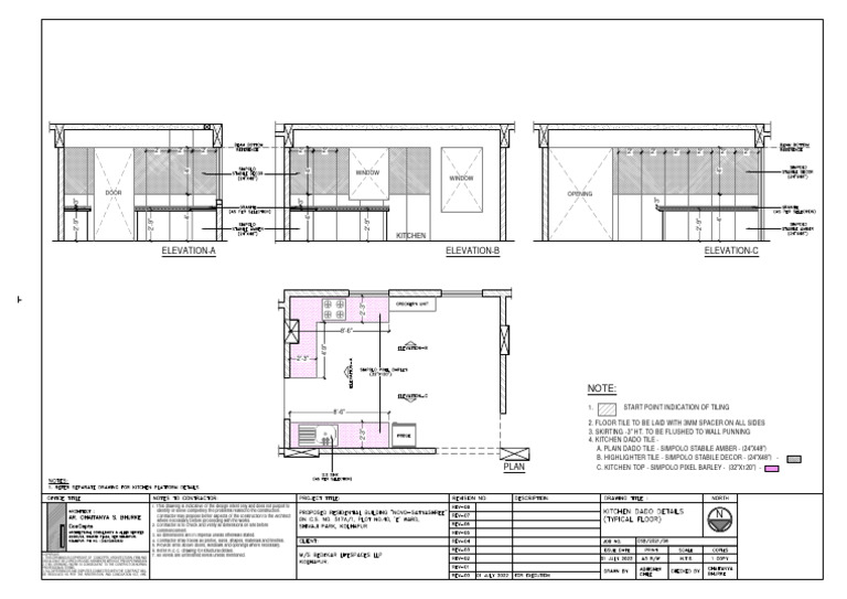 Kitchen Dado Details (Typical Floor) | PDF