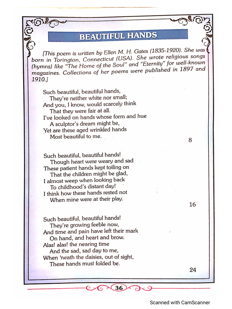 Beautiful Hands (Poem) | PDF
