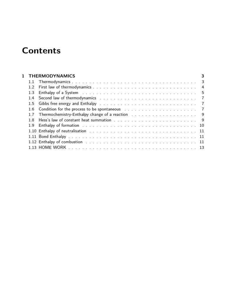THERMODYNAMICS (NOTES) | PDF | Entropy | Enthalpy