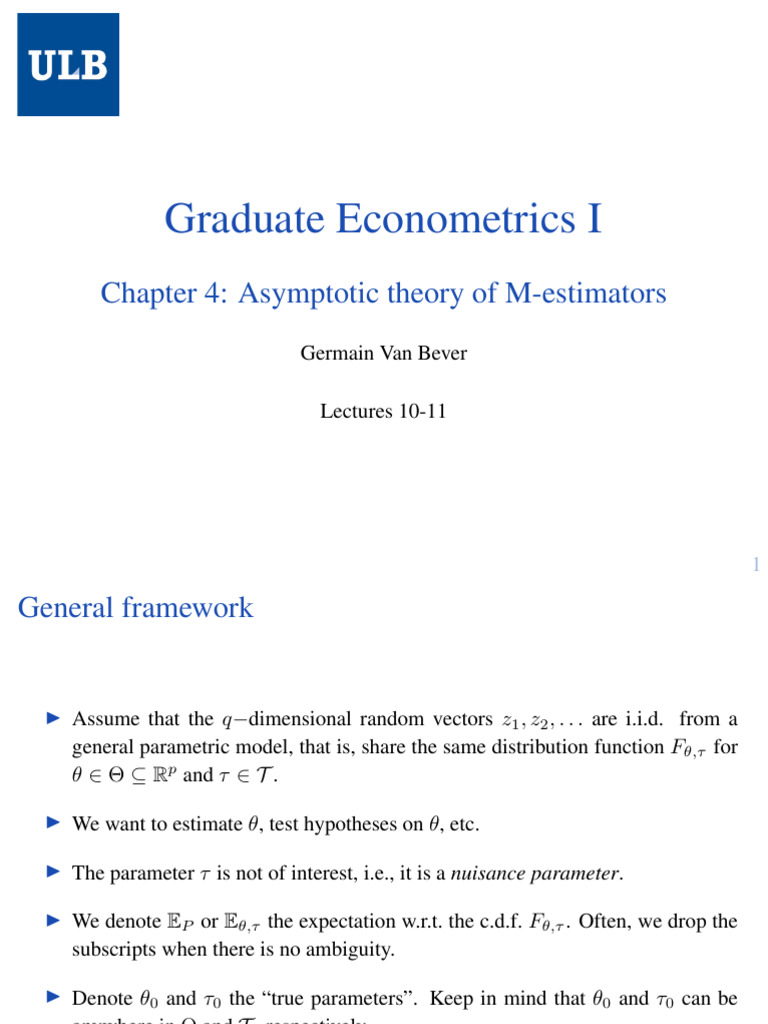 Lectures 10-11 | PDF | Estimator | Statistics