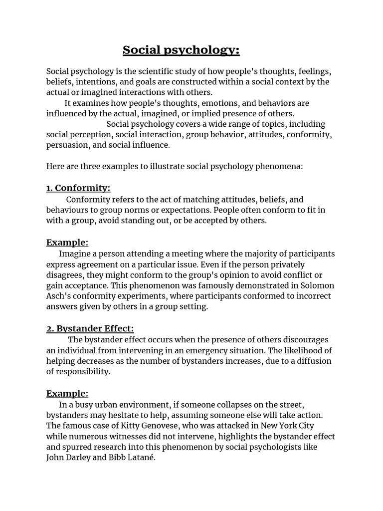 Social Psychology | PDF | Social Psychology | Conformity