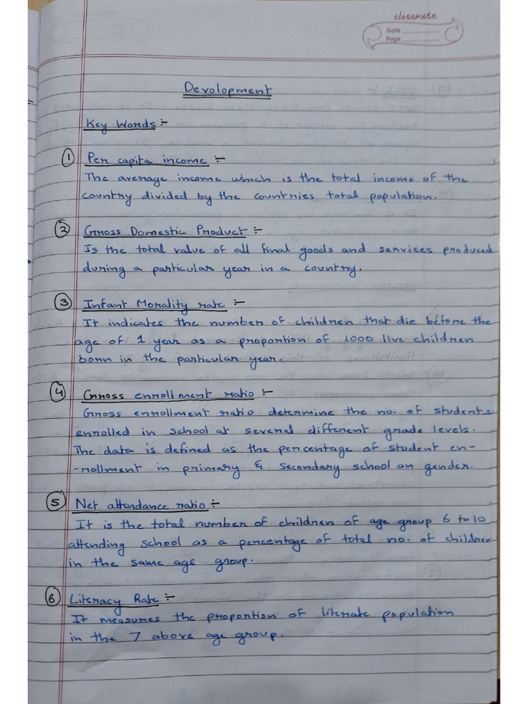 Devolopment ECO Notes | PDF