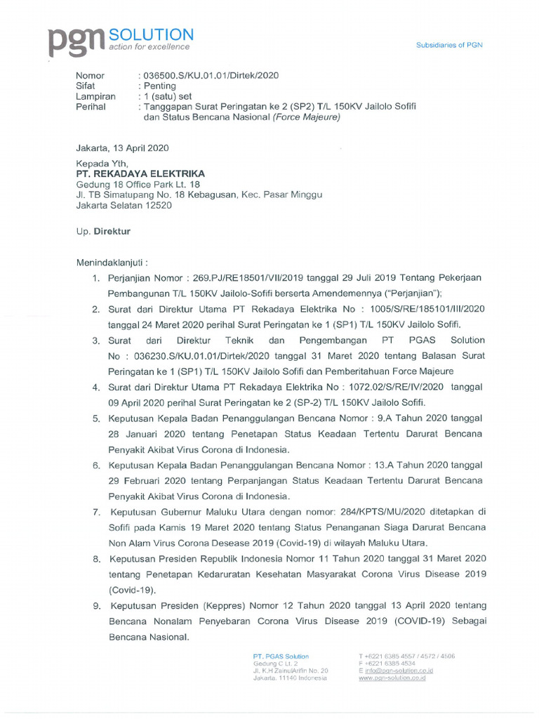 036500.S Balasan SP2 Rekadaya Elektrika | PDF