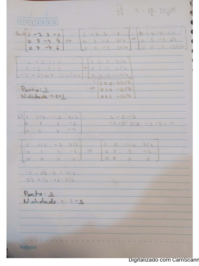 Lista 2 - Álgebra Linear | PDF