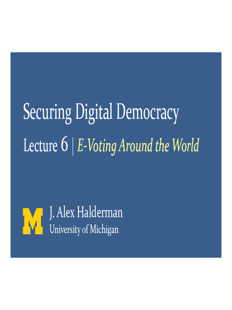 Global E-Voting Security Insights | PDF | Electronic Voting ...