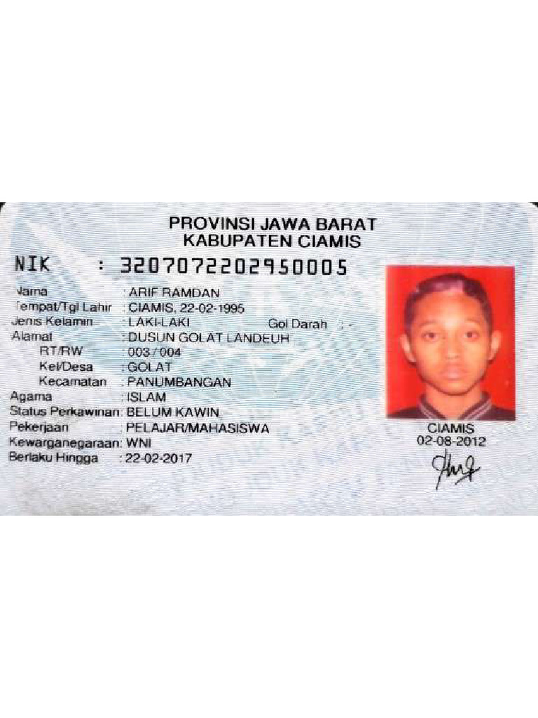 KTP Arif (Sfile | PDF