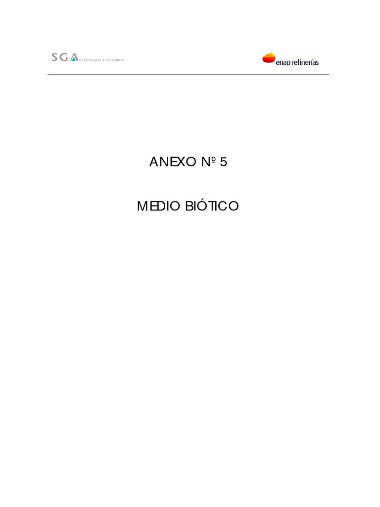 Anexo N 5 Medio Biotico | PDF | Plantas | Ecología