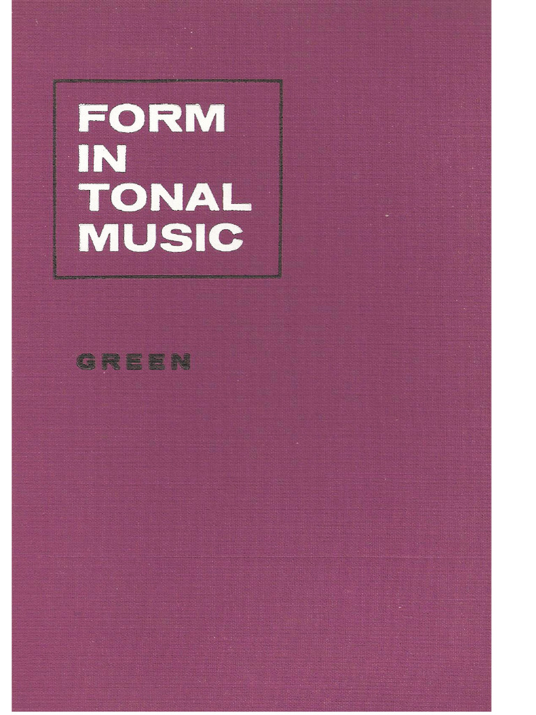 Green-Form in Tonal Music | PDF