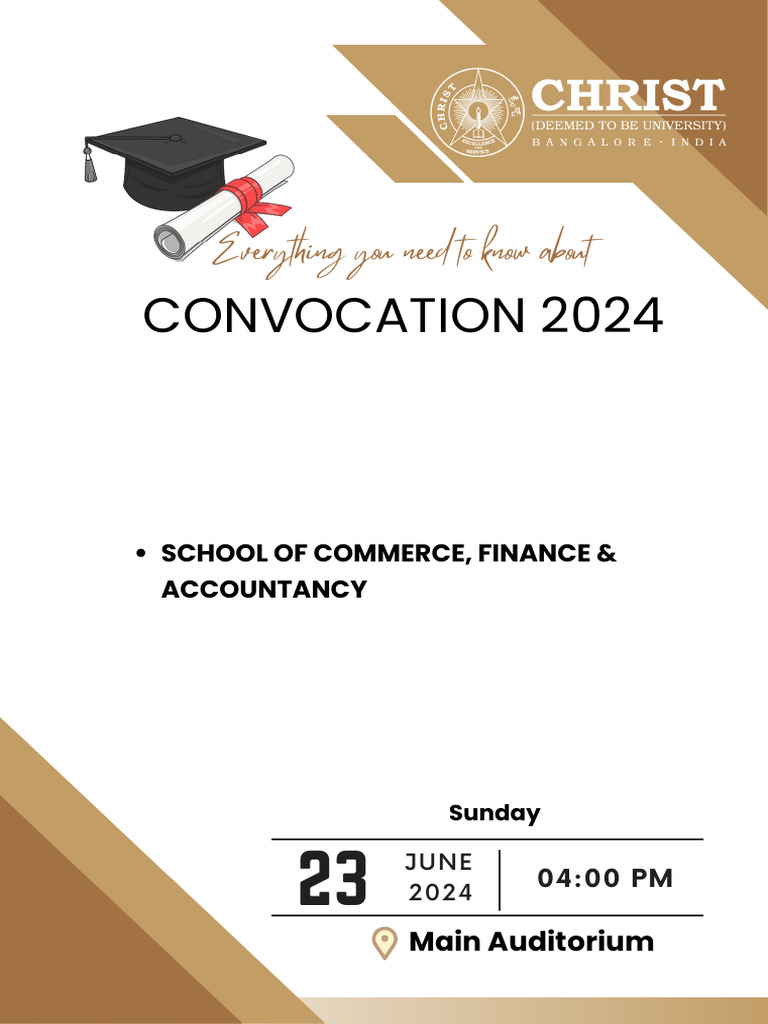 Convocation 2024 Guide for Graduands | PDF
