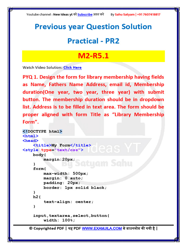 M2-R5.1 Web Designing Practical Book PDF | PDF | Internet | World Wide Web