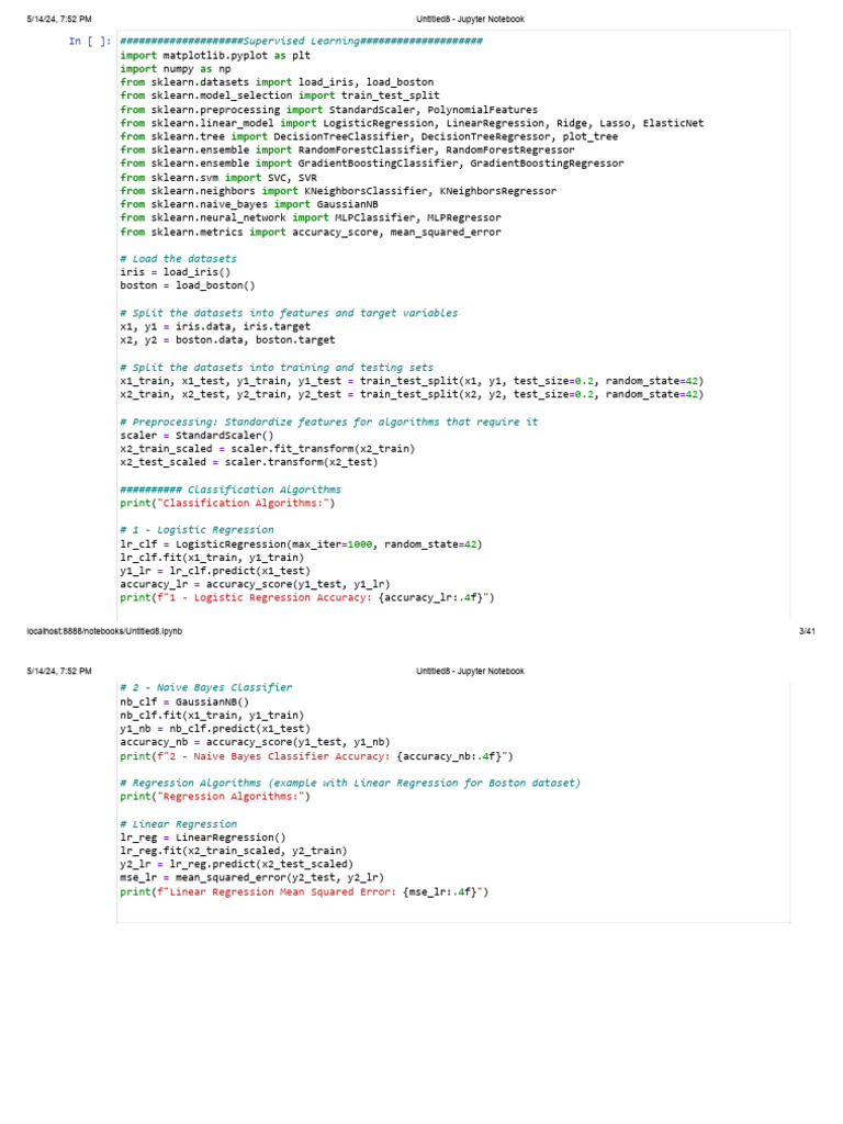 ML Brefing | PDF | Mean Squared Error | Support Vector Machine
