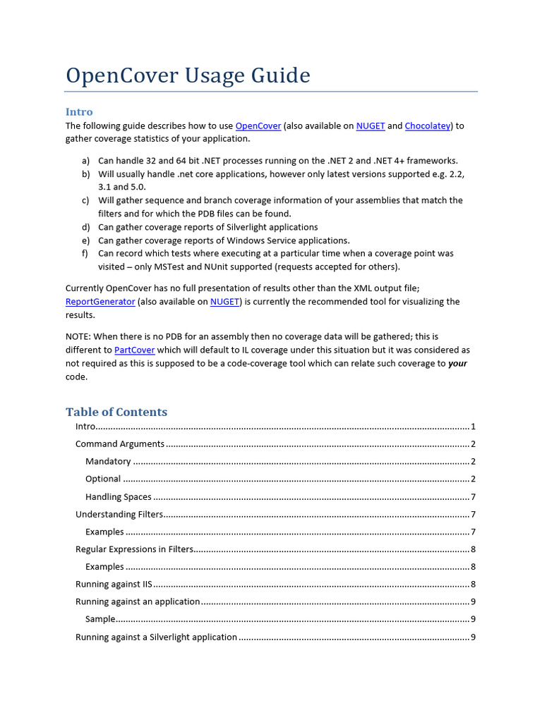 Open Cover Documentation | Download Free PDF | Windows Registry | Command Line Interface