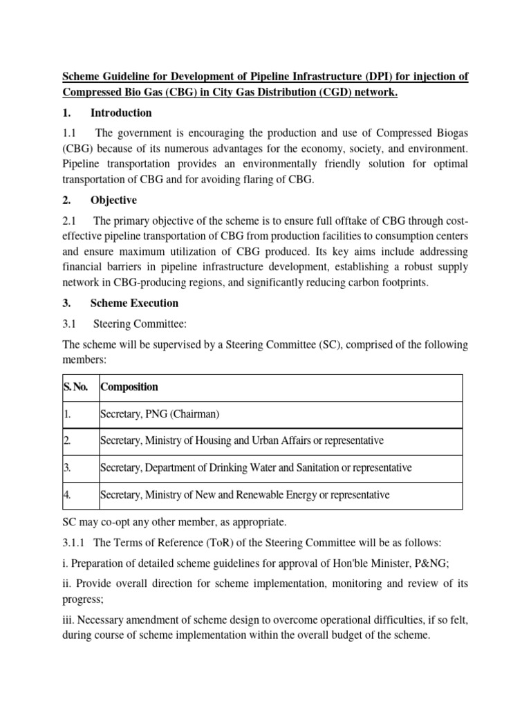 Scheme Guidelines | PDF | Biogas | Infrastructure