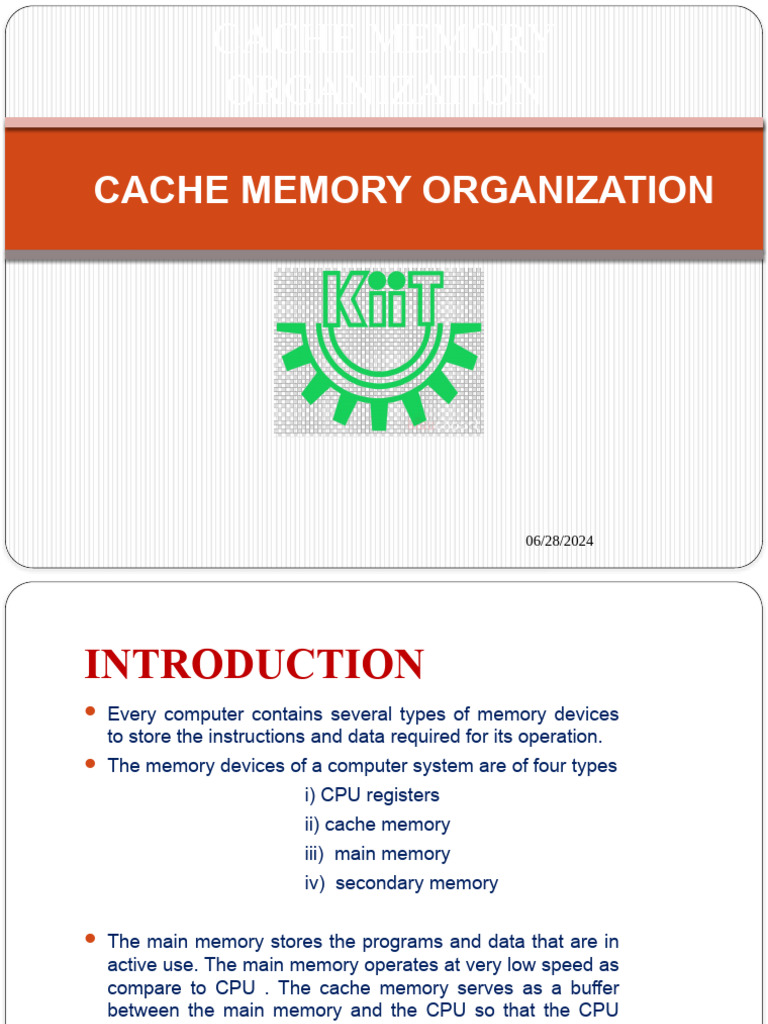 4.cache Memory | PDF | Cpu Cache | Computer Data Storage 4.cache Memory | PDF | Cpu Cache | Computer Data Storage