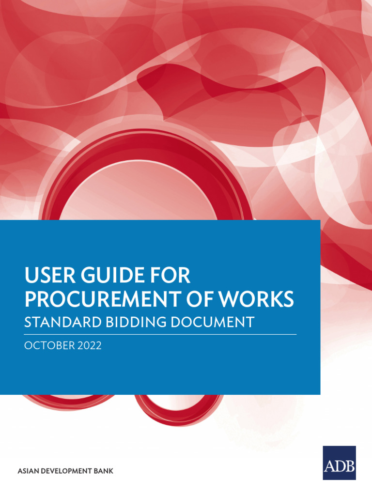 Procurement Large Works Guide Fidic Red Book | PDF | Asian Development ...
