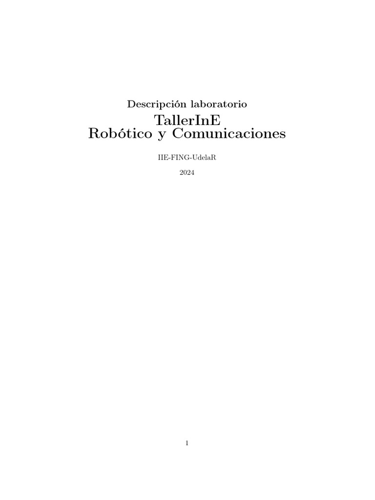 TallerineProy 2024 1 | PDF | Laboratorios | Arduino