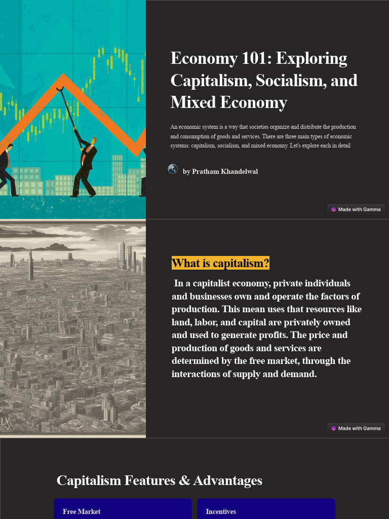 Economy 101 Exploring Capitalism Socialism and Mixed Economy | PDF ...