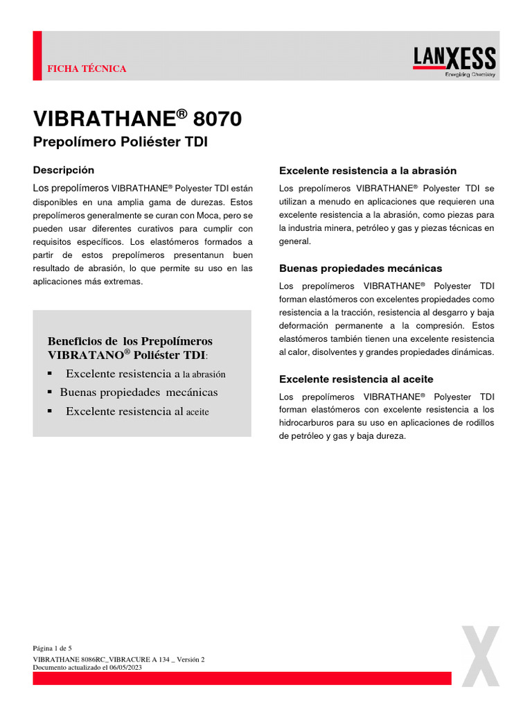 Vibrathane 8070_Spanish | Descargar gratis PDF | Ciencias fisicas ...
