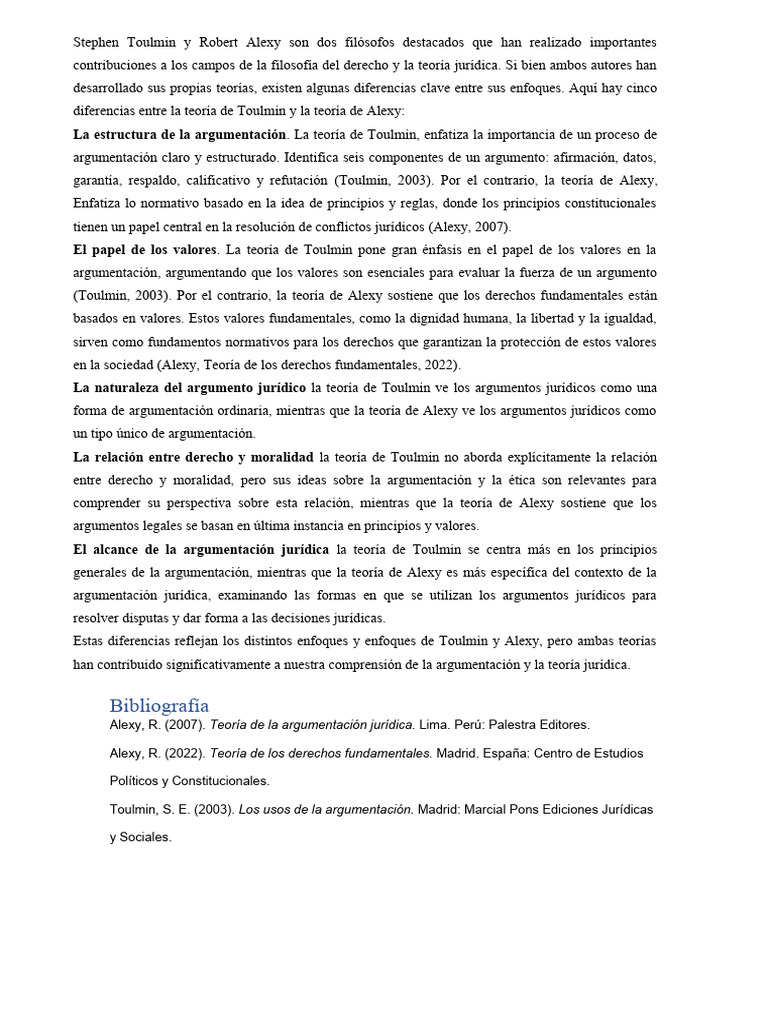Stephen Toulmin y Robert Alexy | PDF | Derechos humanos | Filosofía ...