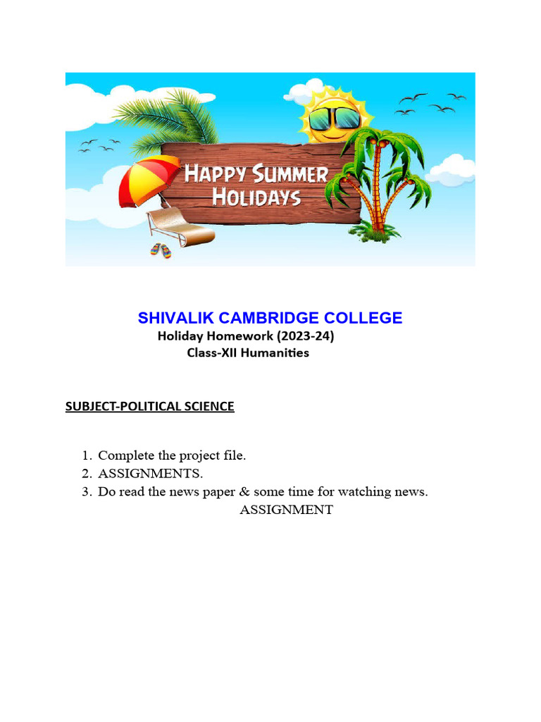 Holiday Homework File Class 12 (Humanities) | PDF | Gross Domestic ...