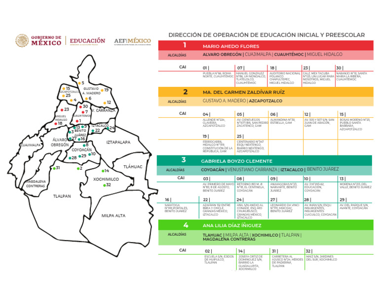 Mapa - Cai 2024-2025 | PDF | México