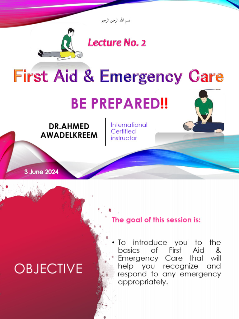 Lecture No.2.First Aid - Basics of First Aid&DRSABCD | PDF | Emergency ...