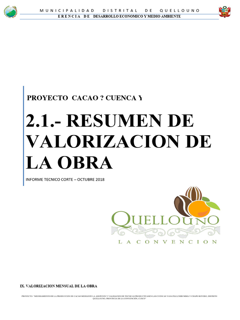 2.1. Resumen de Valorizacion de La Obra 2 | PDF
