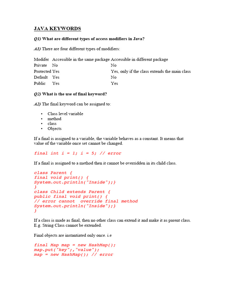 Java Review Q&As | PDF | Method (Computer Programming) | Class (Computer Programming)
