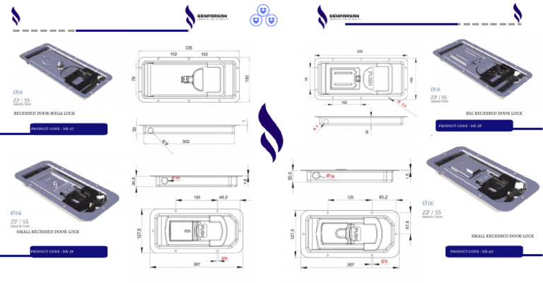 Product Code: Da-37 Product Code: Da-38: Recessed Door Mega Lock Big ...