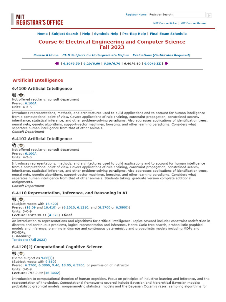 Fall 2023 Course 6.40 - 6.80 - Electrical Engineering and Computer ... Fall 2023 Course 6.40 - 6.80 - Electrical Engineering and Computer ...