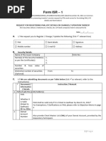 ISR-1 - Request Form For Registering Pan, Bank, KYC | PDF | Securities ...