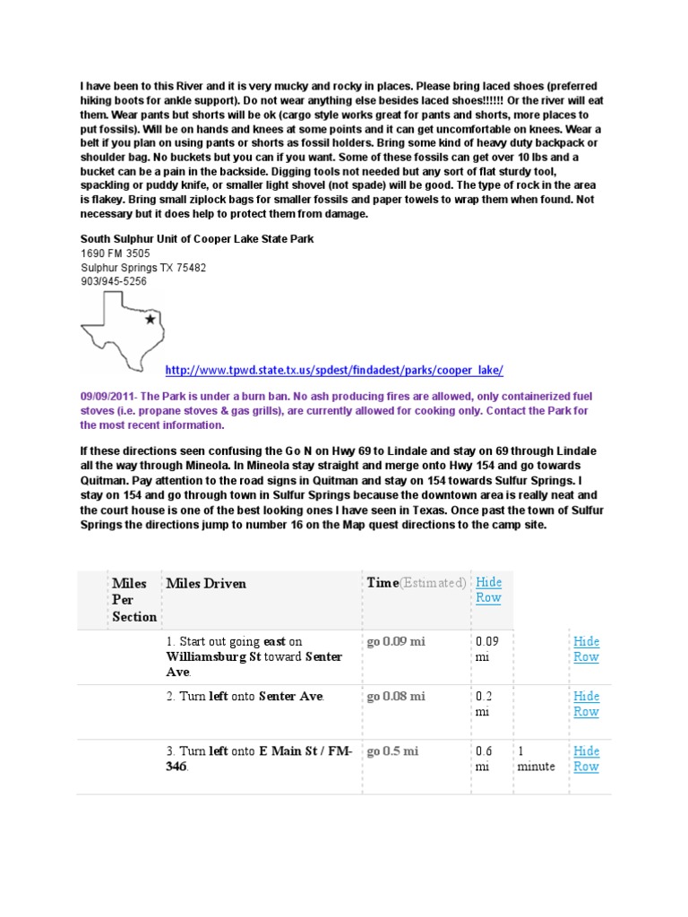 Sulfur River Info | PDF
